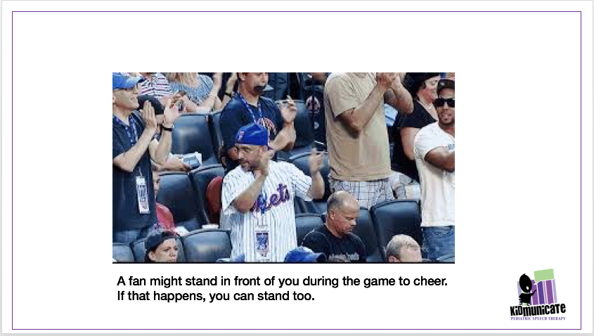 Autism Social Stories: Preparing to go to a MLB Baseball Game