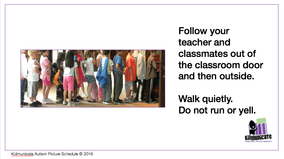 Fire Drill Social Story for Children with Autism and or Anxiety